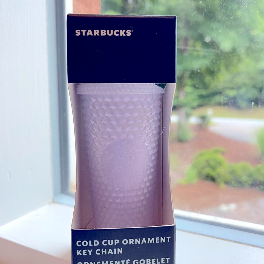 2021 Starbucks Cold Cup Ornament Key Chain-Iridescent… - Gem